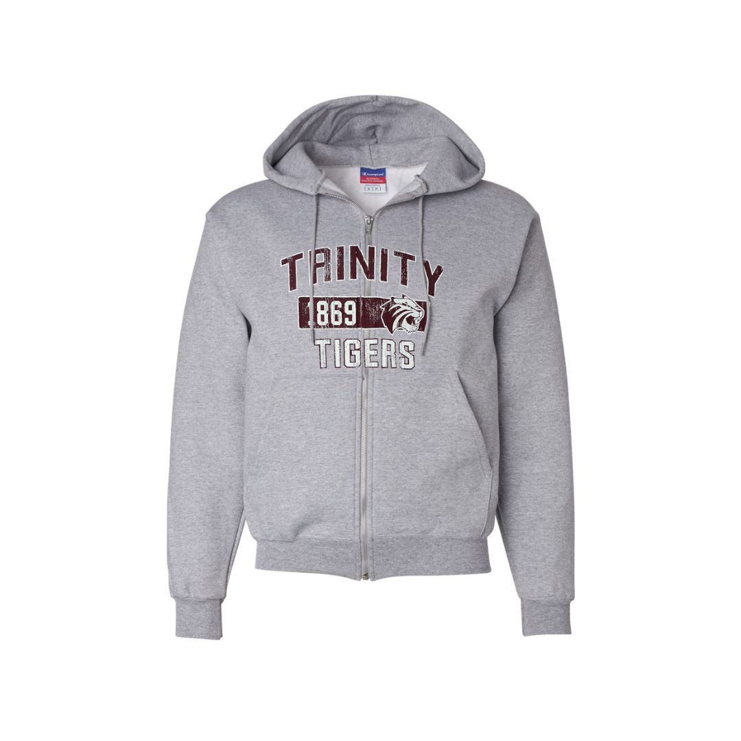 Trinity Full Zip with 1869 Maroon Outline with Tiger | The Trinity ...