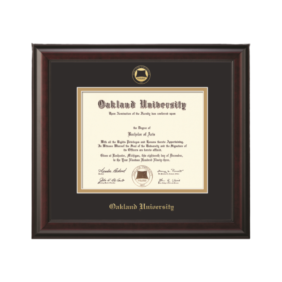 OU Framing Success Classic Embossed Diploma Frame | Oakland University ...