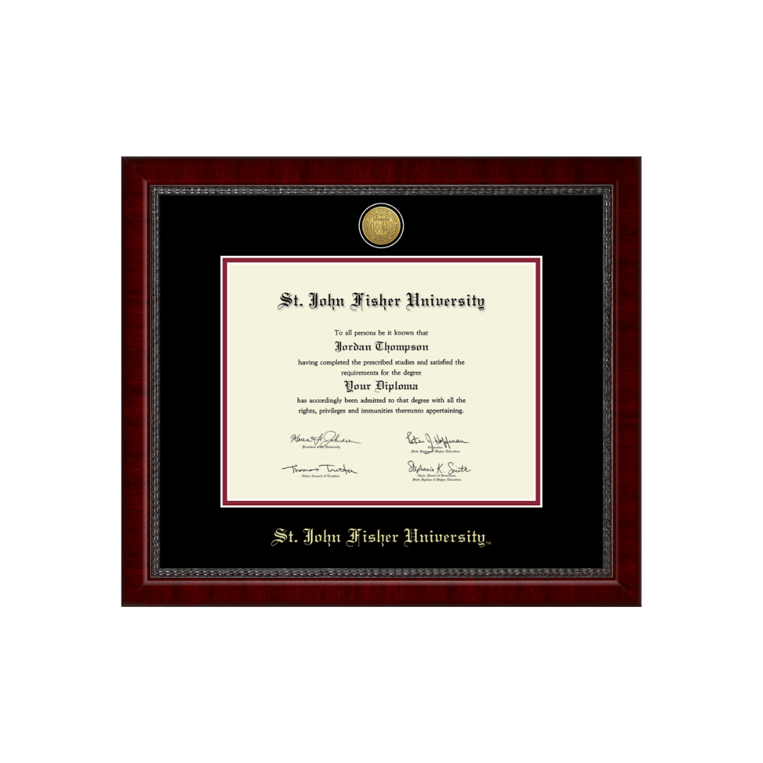 Church Hill Classic Medallion Engraved Diploma Frame | St. John Fisher ...