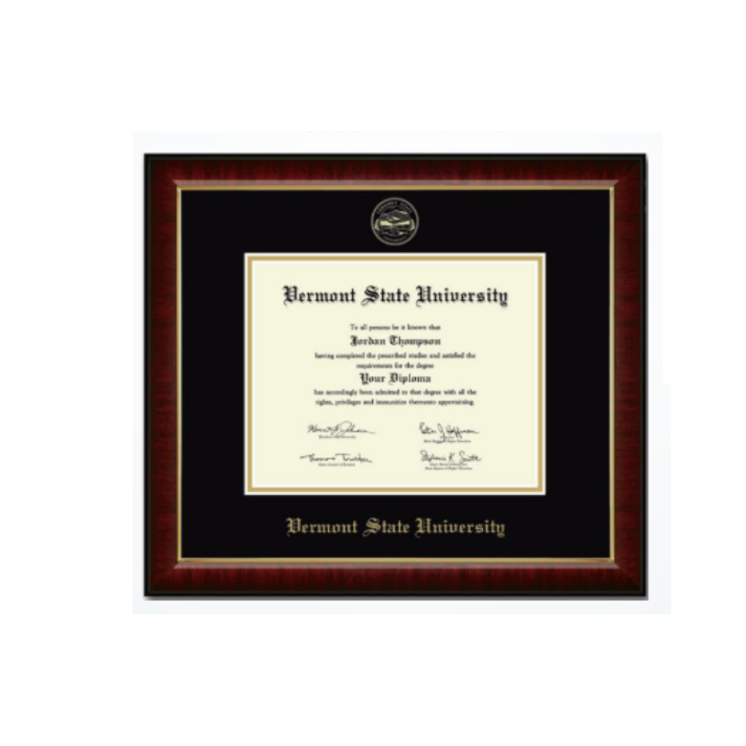 Church Hill Classics Vermont State University Embossed Murano BA/MA ...