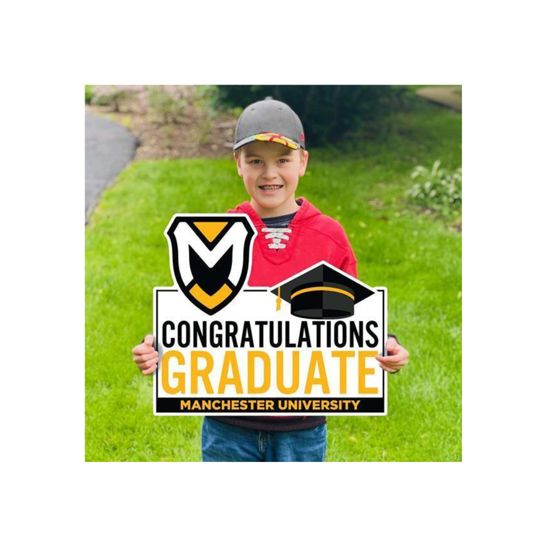 Congratulations Graduate Lawn Sign | Manchester University Gear Shop